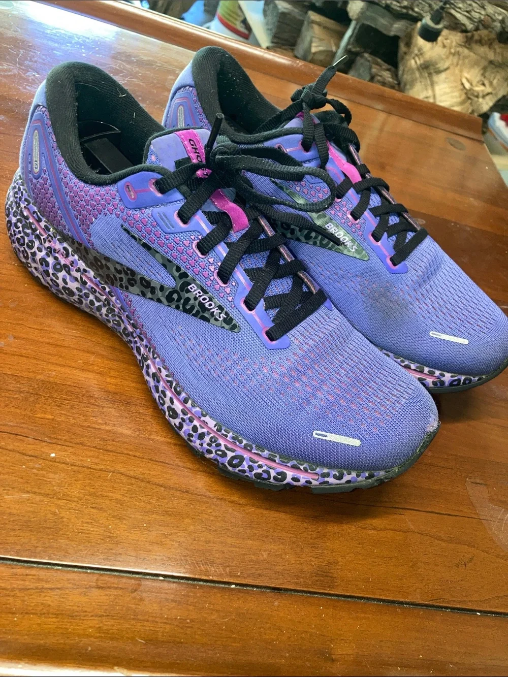 Brooks | Shoes | Brooks Ghost 4 Womens Sz 1b Electric Cheetah Purple ...
